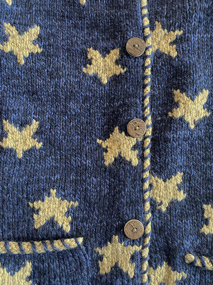Star Cardigan in Denim. – Amano Knitwear