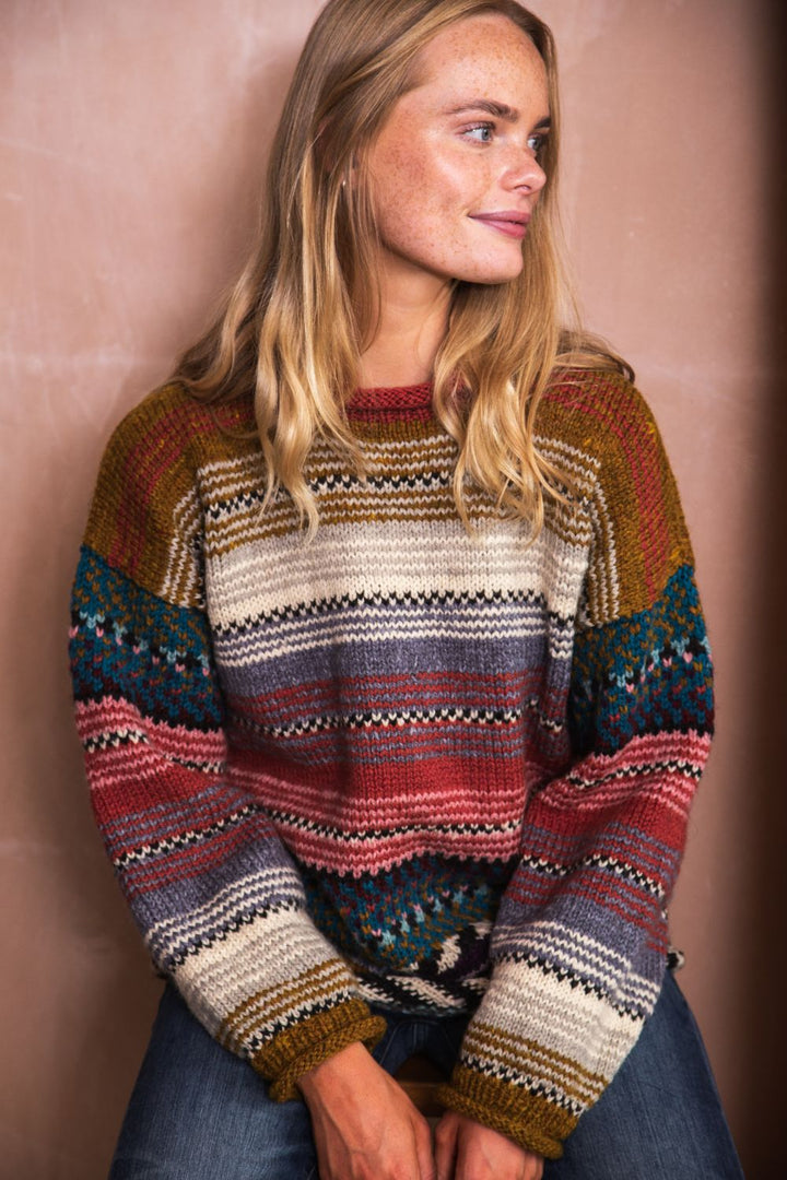 Traders Blanket Wool Sweater Tonal – Amano Knitwear